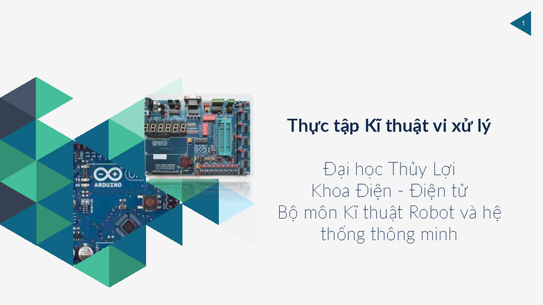 Thực Hành Kỹ Thuật Vi Xử Lý B5 - Hướng Dẫn Sử Dụng Arduino - Studocu