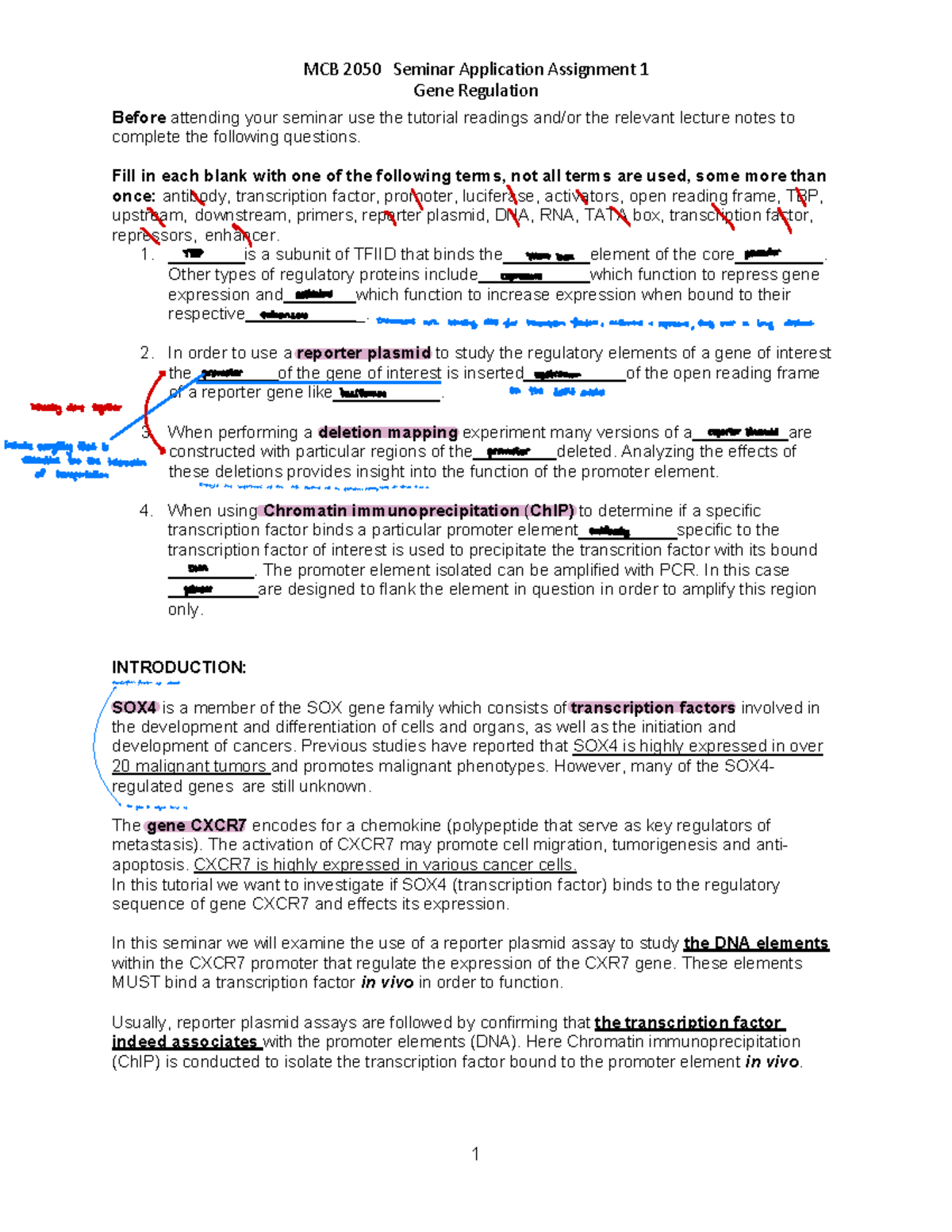 Seminar 1 - tutorial assignment 1 - MCB 2050 Seminar Application ...