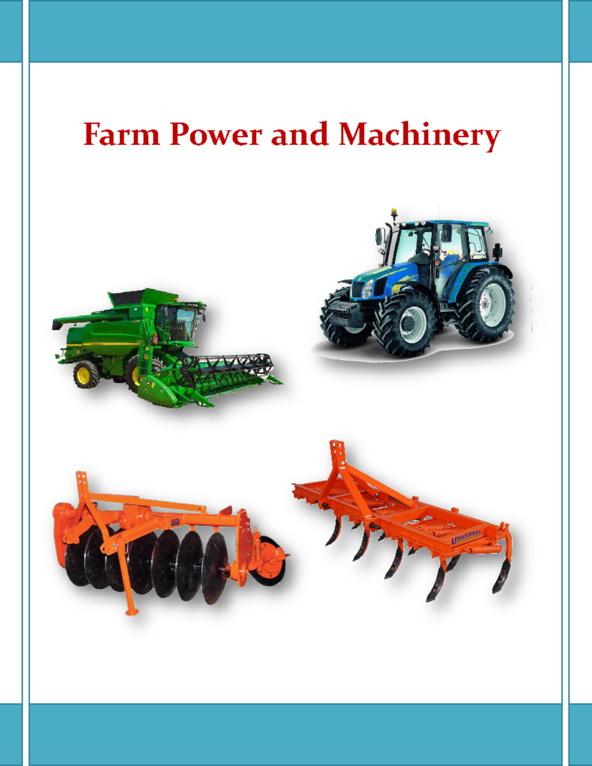 Farm Power and Machinery Lecture Notes for B.Sc/B.Tech (Agri) - Studocu