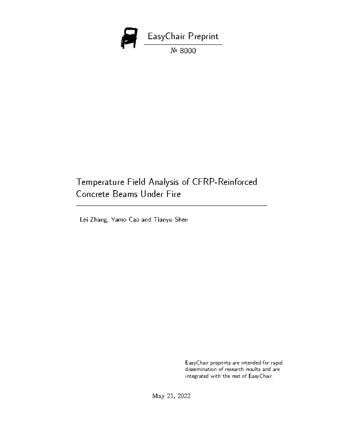 Easy Chair-Preprint-8000 - EasyChair Preprint No 8000 Temperature Field ...