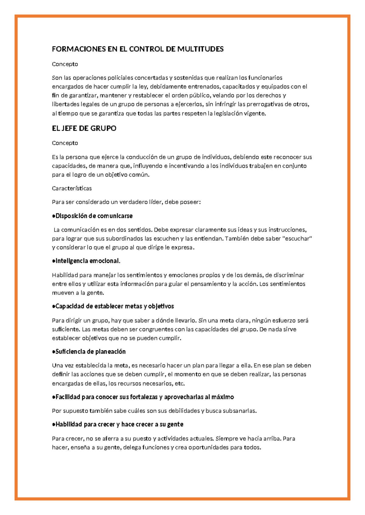 Formaciones Estratégicas para el Control de Multitudes - ENCM 2023 - Studocu