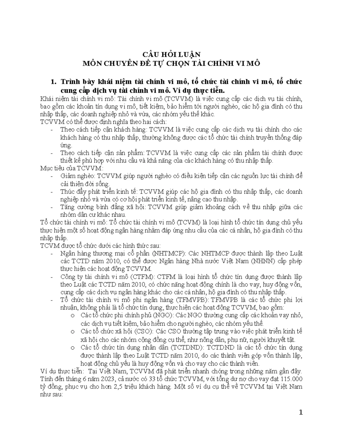 Giáo Trình Quản Trị Tổ Chức Tài Chính Vi Mô (TCVM) - Chương 1-4 - Studocu