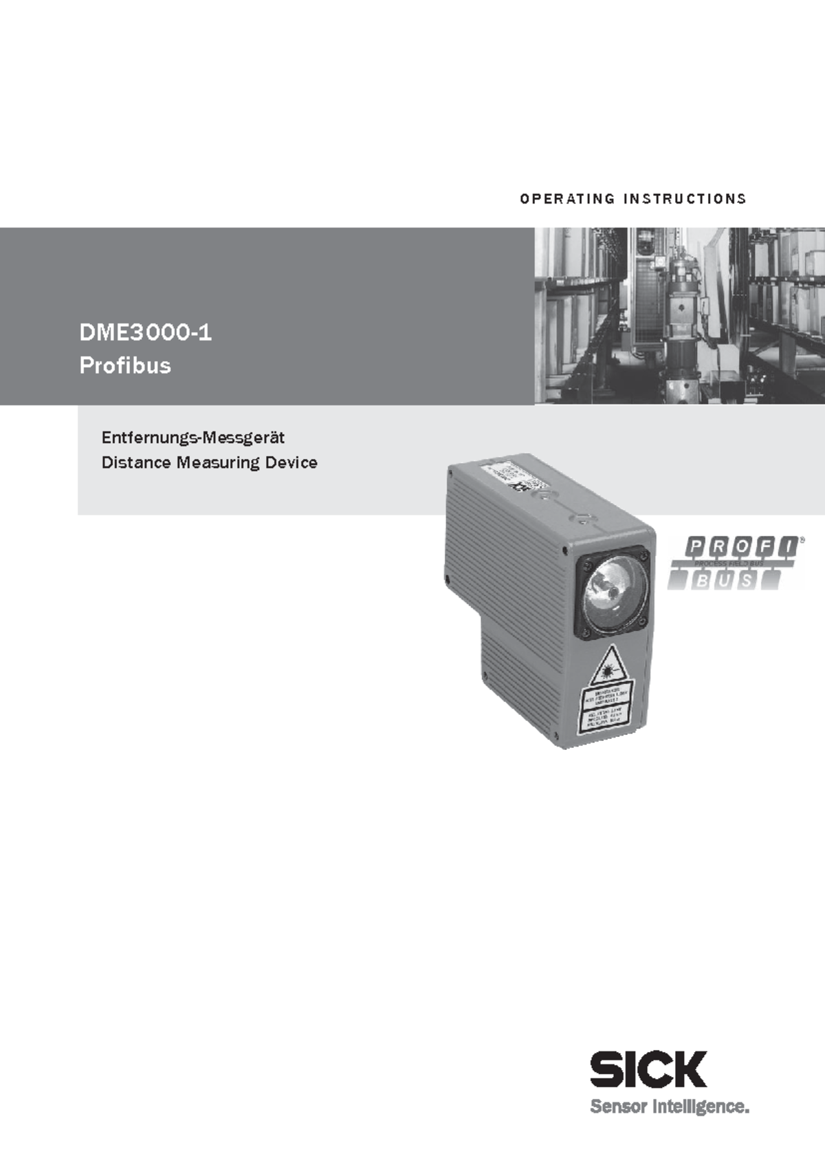 Operating Instructions for DME 3000-1 P: Profibus Distance Measuring ...