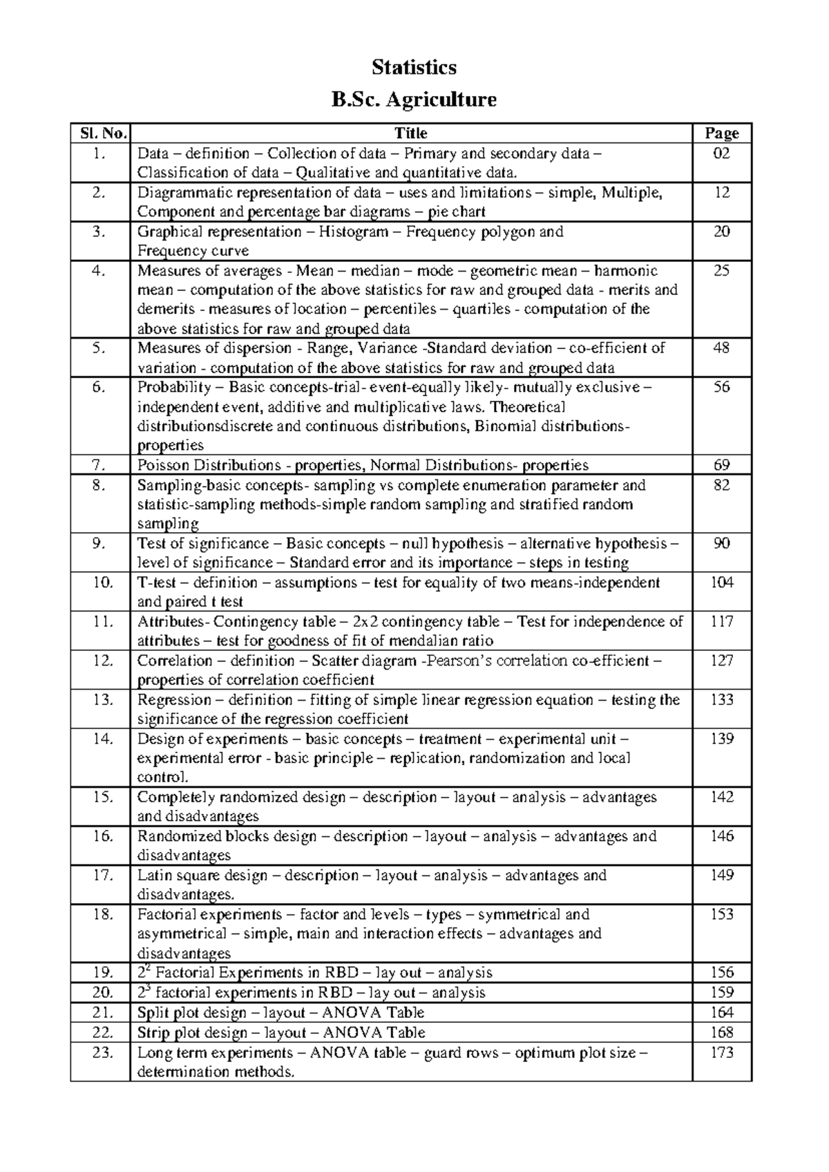 Statistics B.Sc. Agriculture: Comprehensive Lecture Notes on Data ...