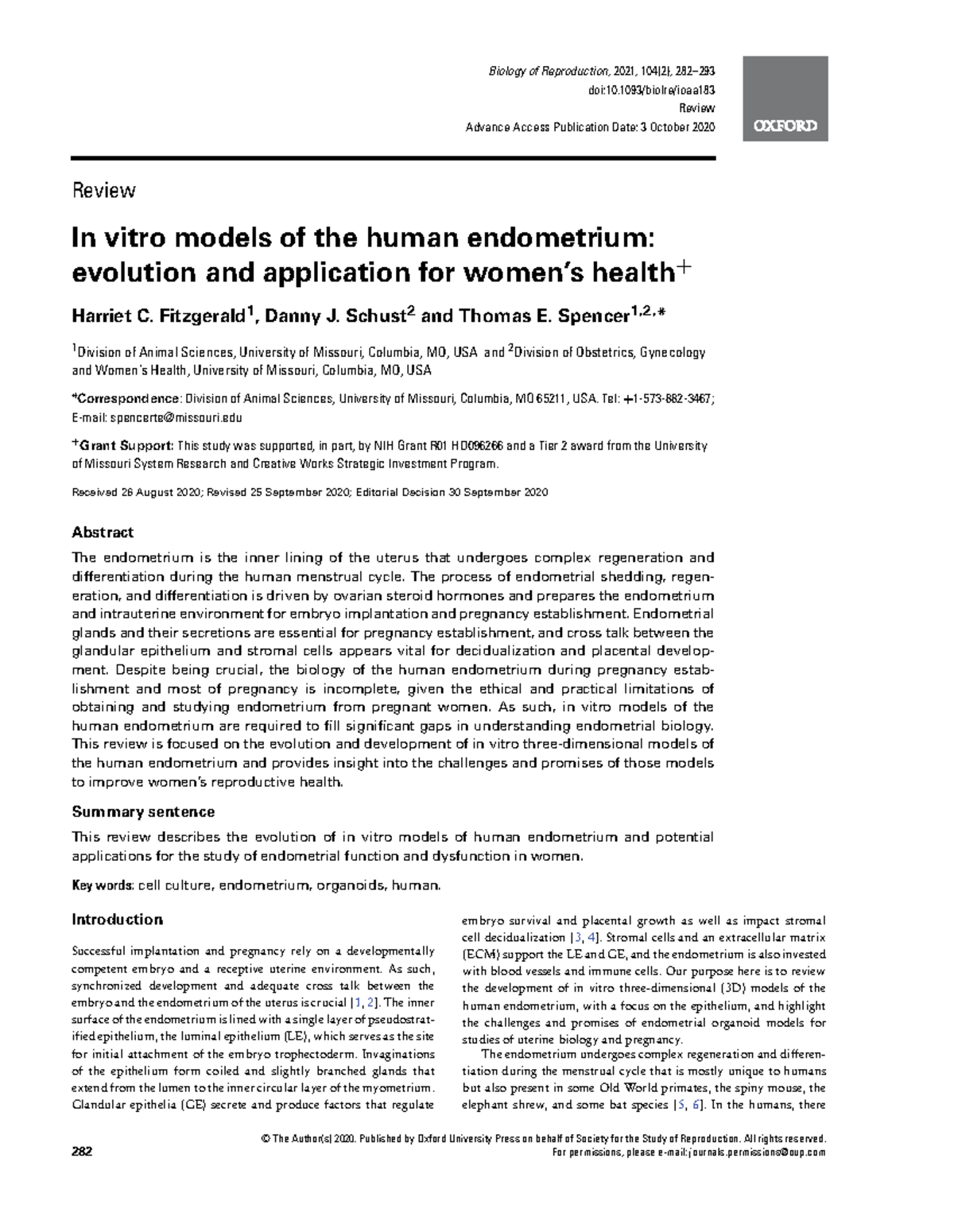 In Vitro Models of Human Endometrium: Evolution & Applications for ...