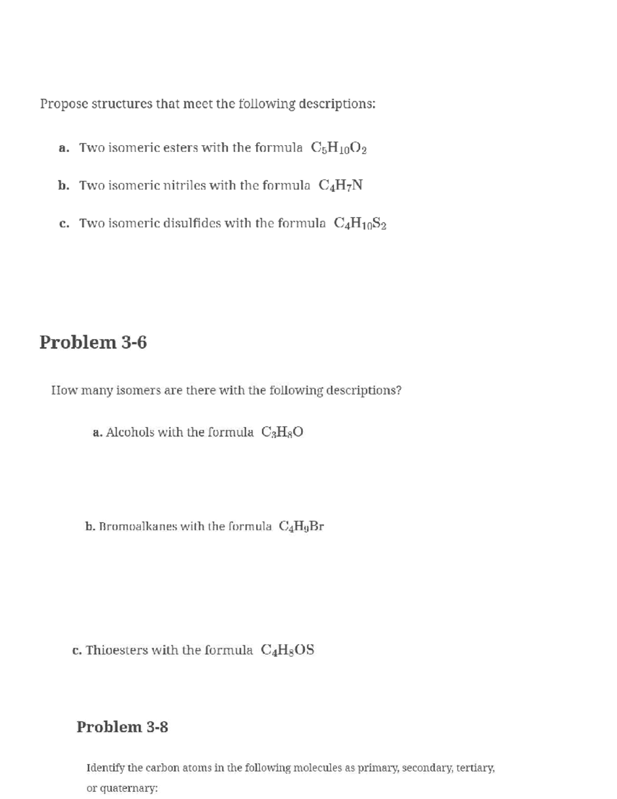 Orgo HW Practice: Isomers, IUPAC Names & Structures - Studocu