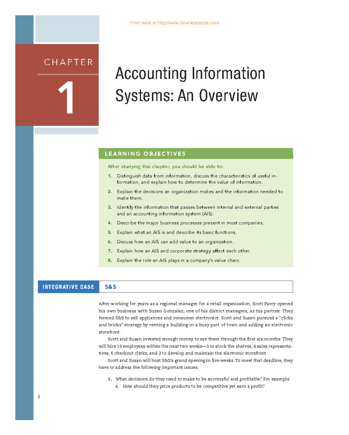 Chapter 1: Accounting Information Systems (AIS) Overview and Functions - Studocu