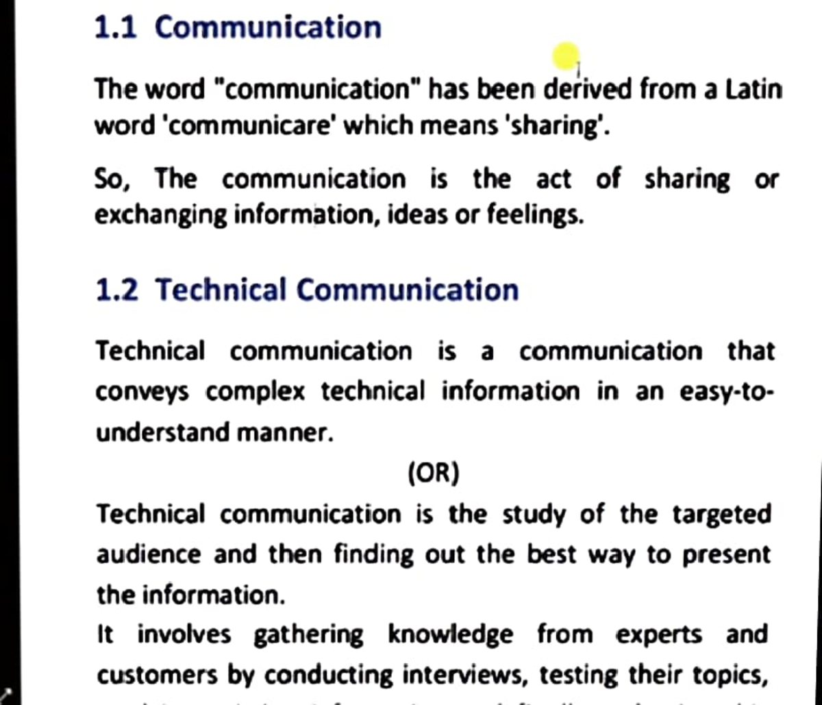 Technical Communication unit 1 notes please check - B.tech - Studocu