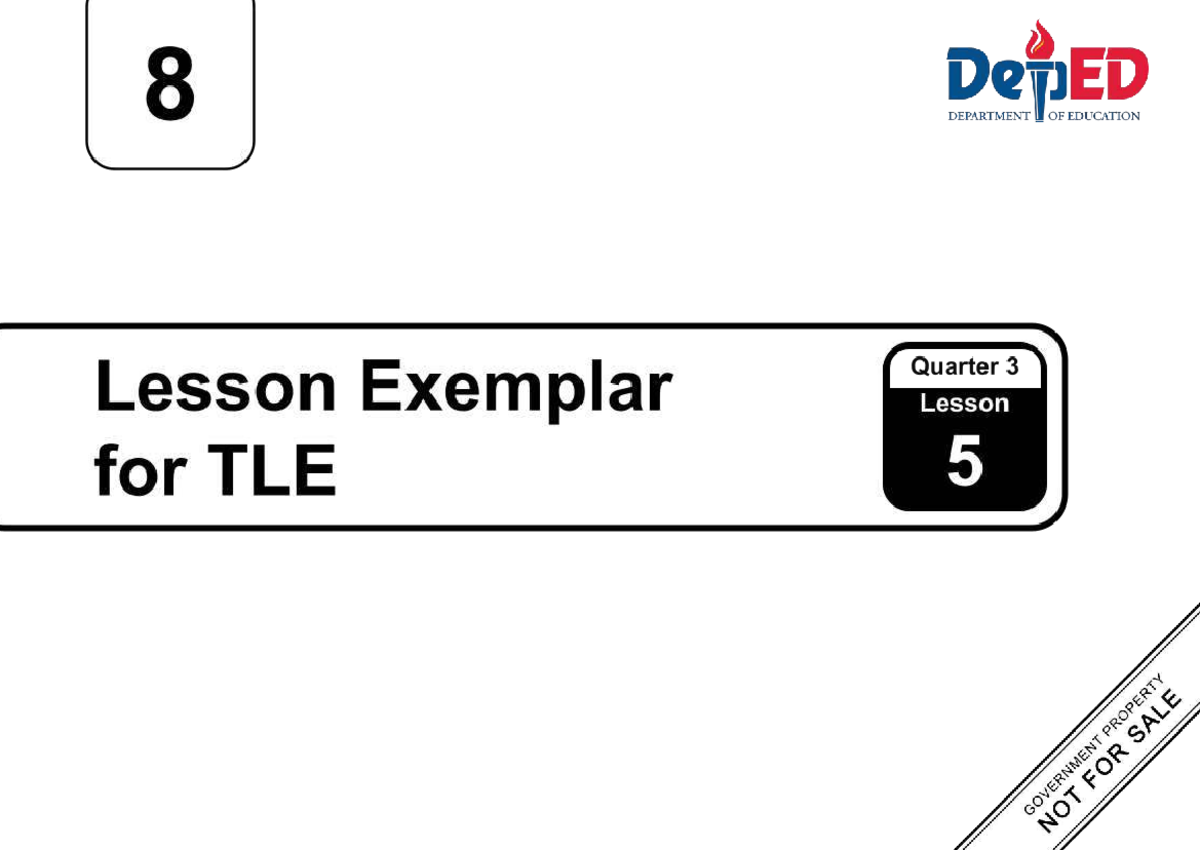 Q3 LE TLE-8 Lesson Exemplar: Garment Construction & Design - Studocu
