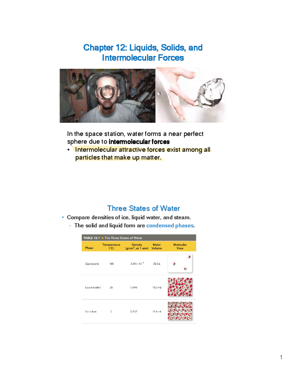 Ch. 12 - States of Matter & Intermolecular Forces Overview - Studocu