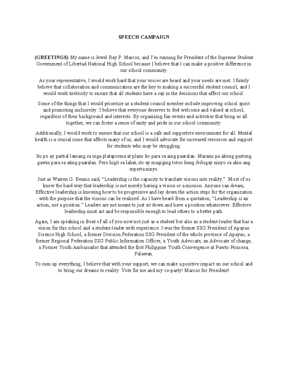 Post travel report - TEV - Republic of the Philippines Department of ...