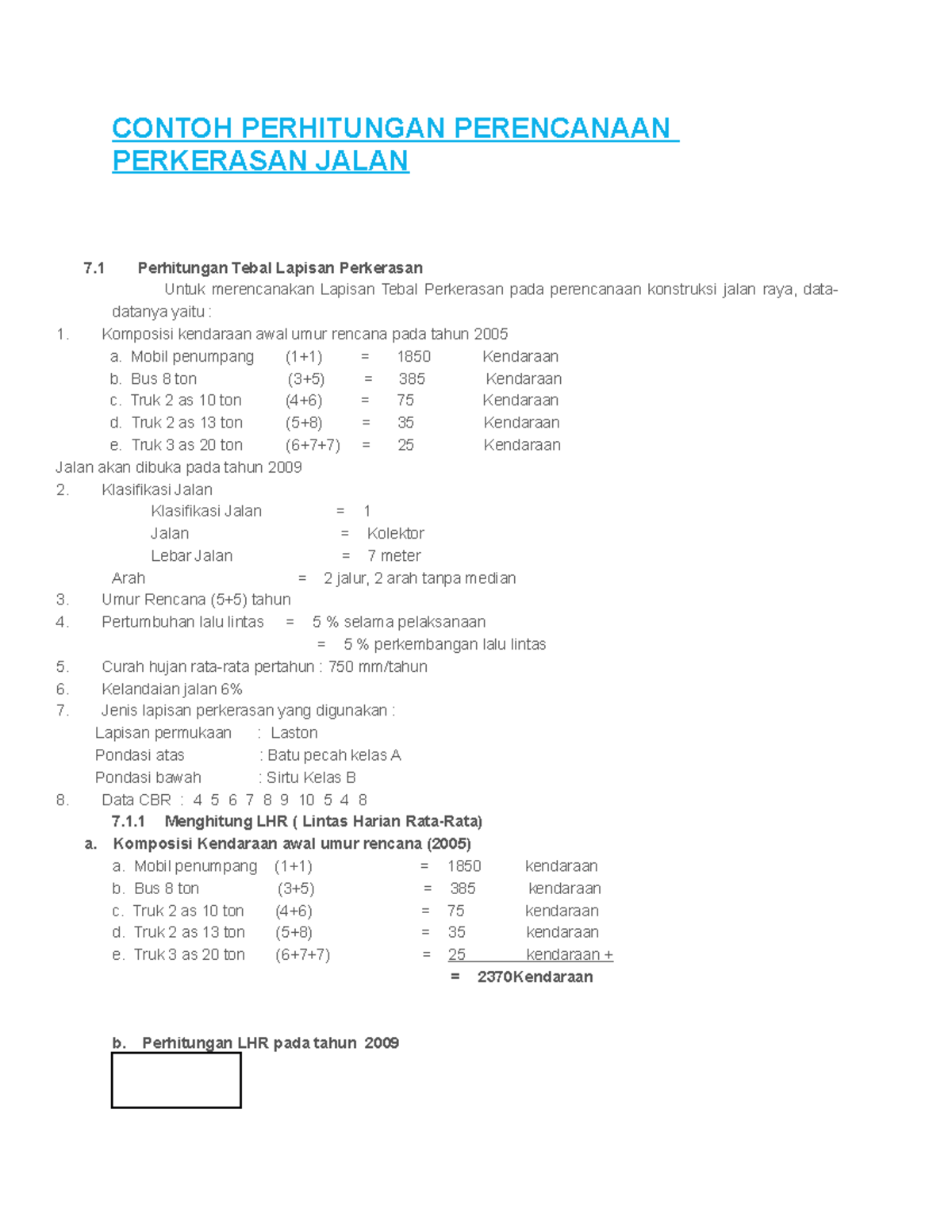 Perhitungan Rencana Tebal Perkerasan Jalan (PRK 101) - Studocu