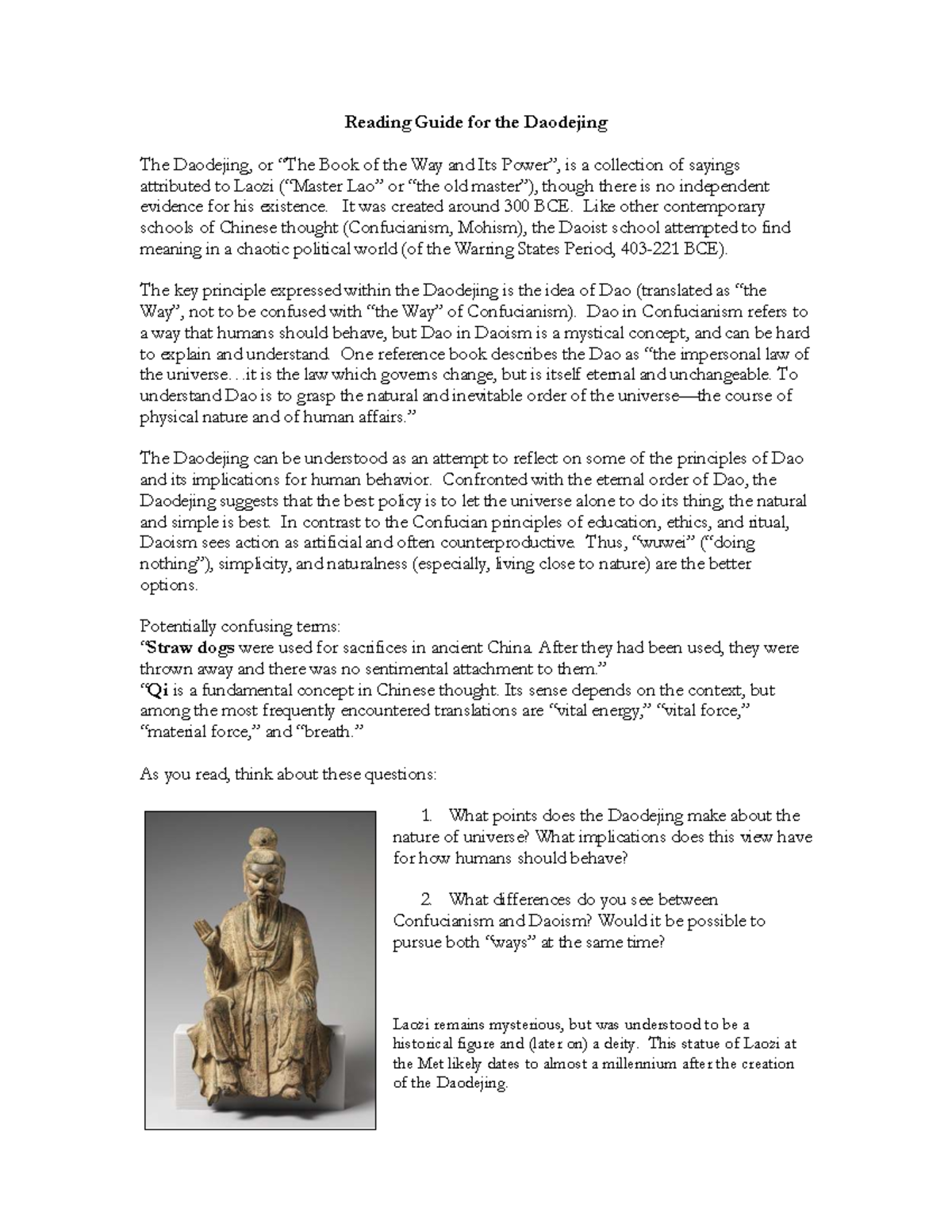 Reading Guide to the Daodejing: Insights on Daoism and Its Teachings ...