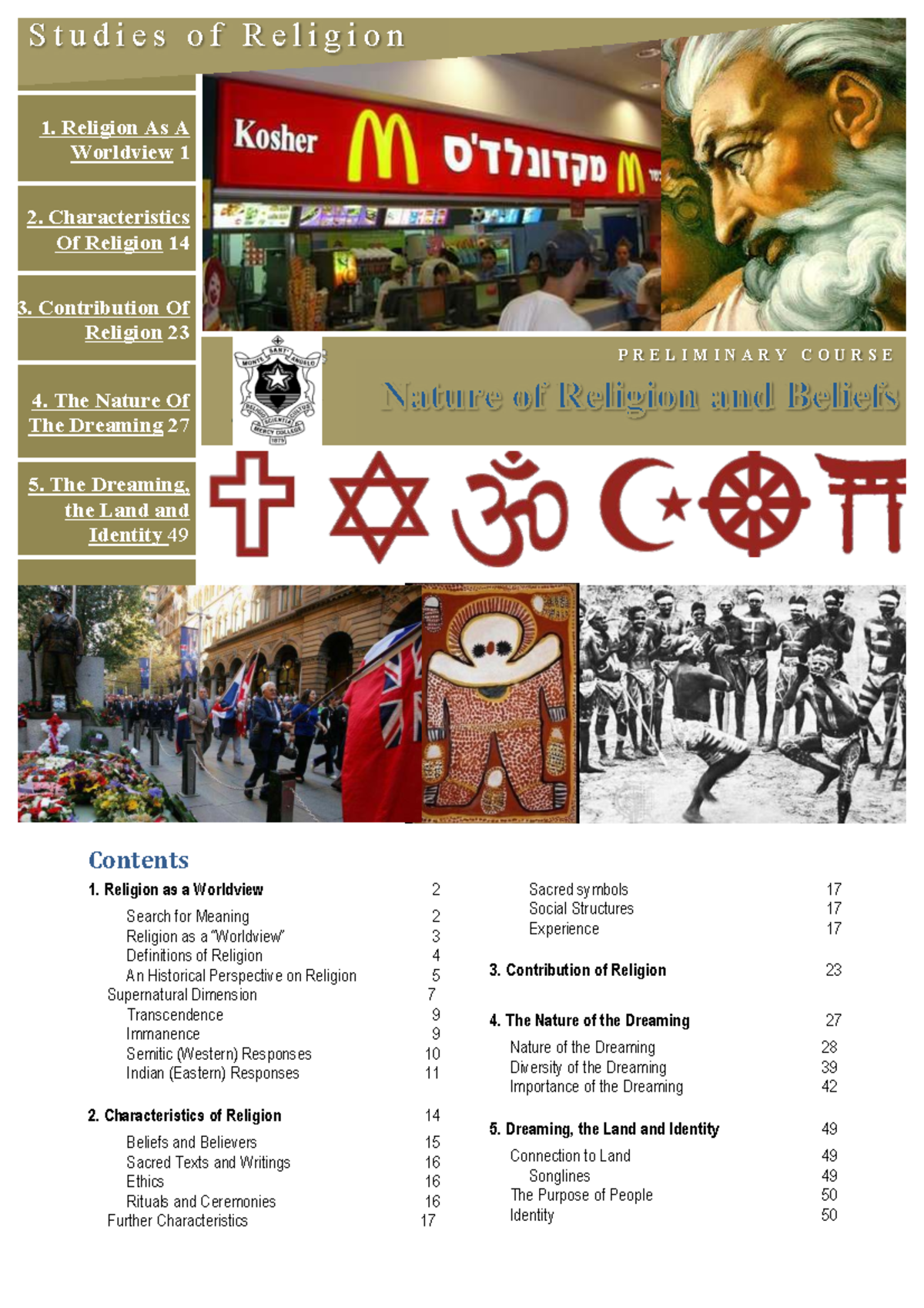 Studies of Religion 1: Nature of Religion and Beliefs Overview - Studocu