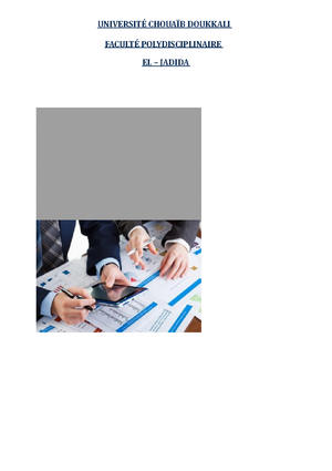 Audit générale s6 - AUDIT COMPTABLE ET FINANCIER Module : Audit et ...