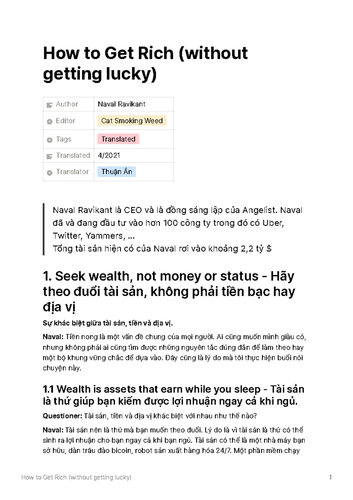 Mobile version How to Get Rich without getting lucky - How to Get Rich ...
