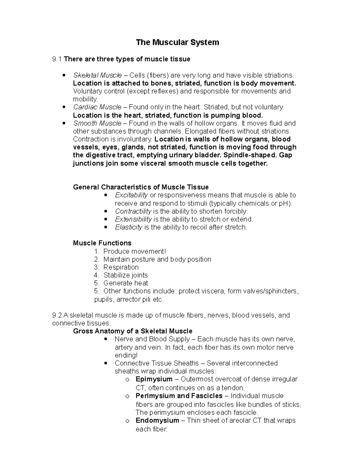 Ch. 9 10 Muscular System - The Muscular System 9 There are three types ...