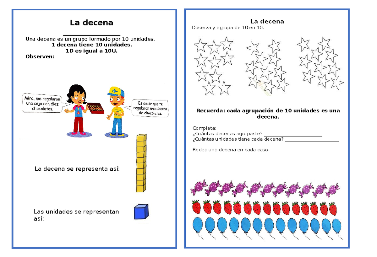 Guías de Matemáticas II: Decenas y Familias Numéricas - Studocu