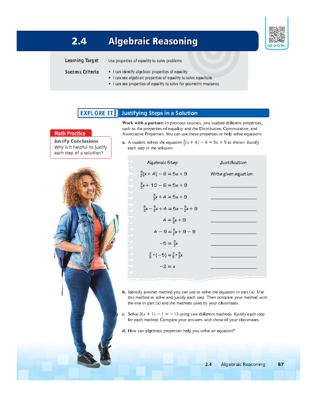 Geometry 2.4: Algebraic Reasoning & Properties of Equality Notes - Studocu