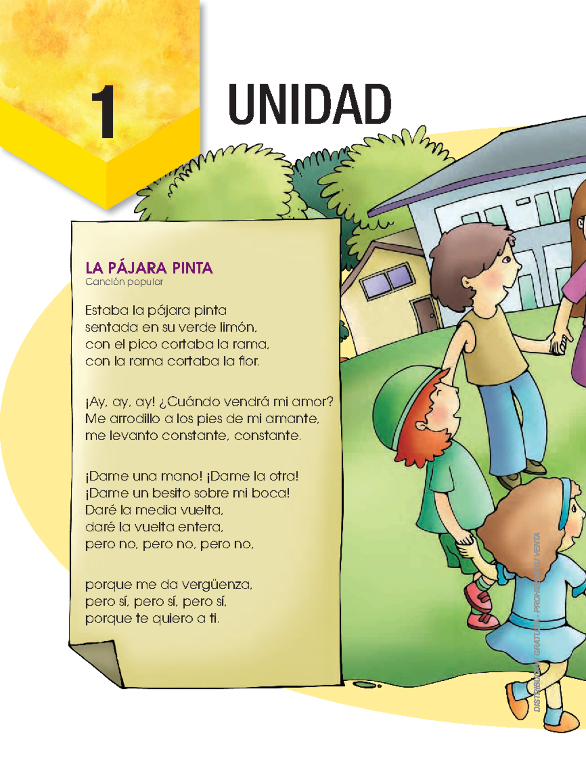 2 - NINGUNA - 1 UNIDAD LA PÁJARA PINTA Canción popular Estaba la pájara ...