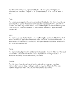 Payment - ObliCon - Payment (Articles 1236-1251) 1) Ian Duck owes ...