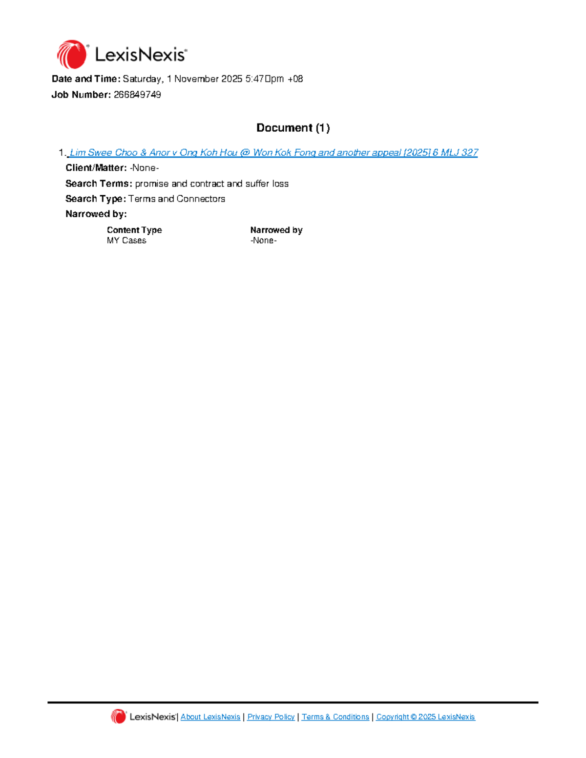 Lim Swee Choo & Anor v Ong Koh Hou Won Kok Fong: Appeal Analysis 6 MLJ ...