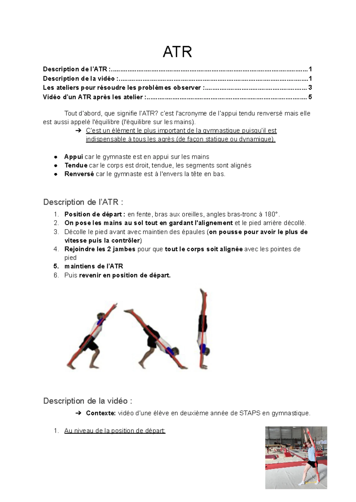 fiche atelier ATR - ATR (appui tendu renversé) : élément de référence ...