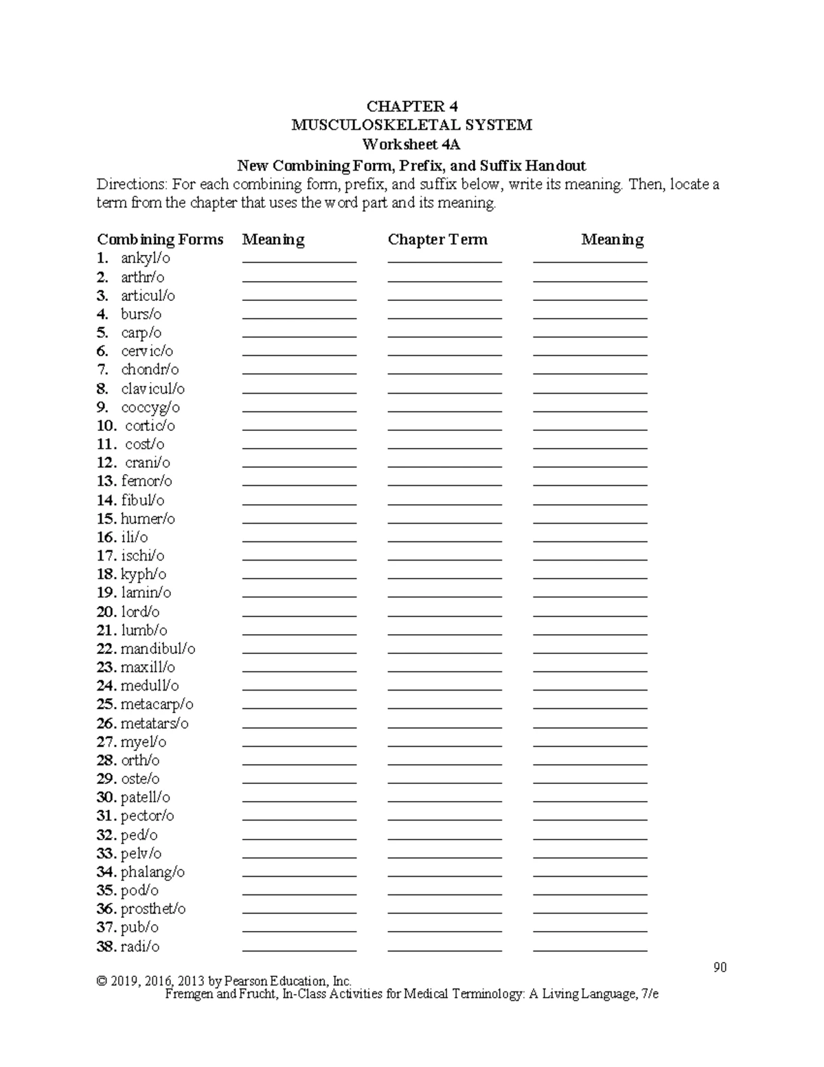 Med Term CH 12 Worksheet: Nervous System and Mental Health Activities ...
