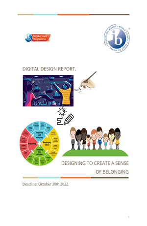 [Solved] Ib myp visual arts criterion a example - Ibmyp Design - Studocu