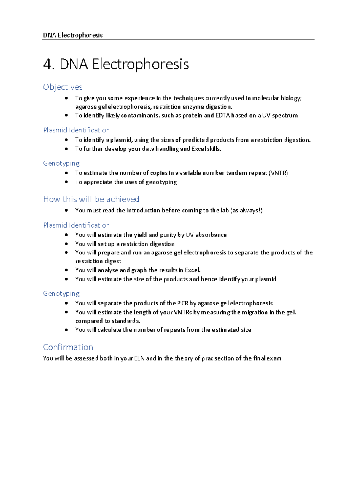 BCMB Lab Info - DNA Electrophoresis Techniques and Safety Guidelines ...