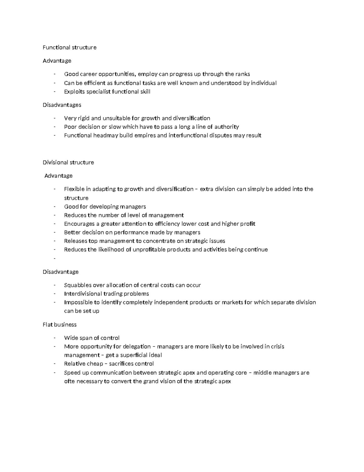 Functional and Divisional Structures: Advantages, Disadvantages, and ...
