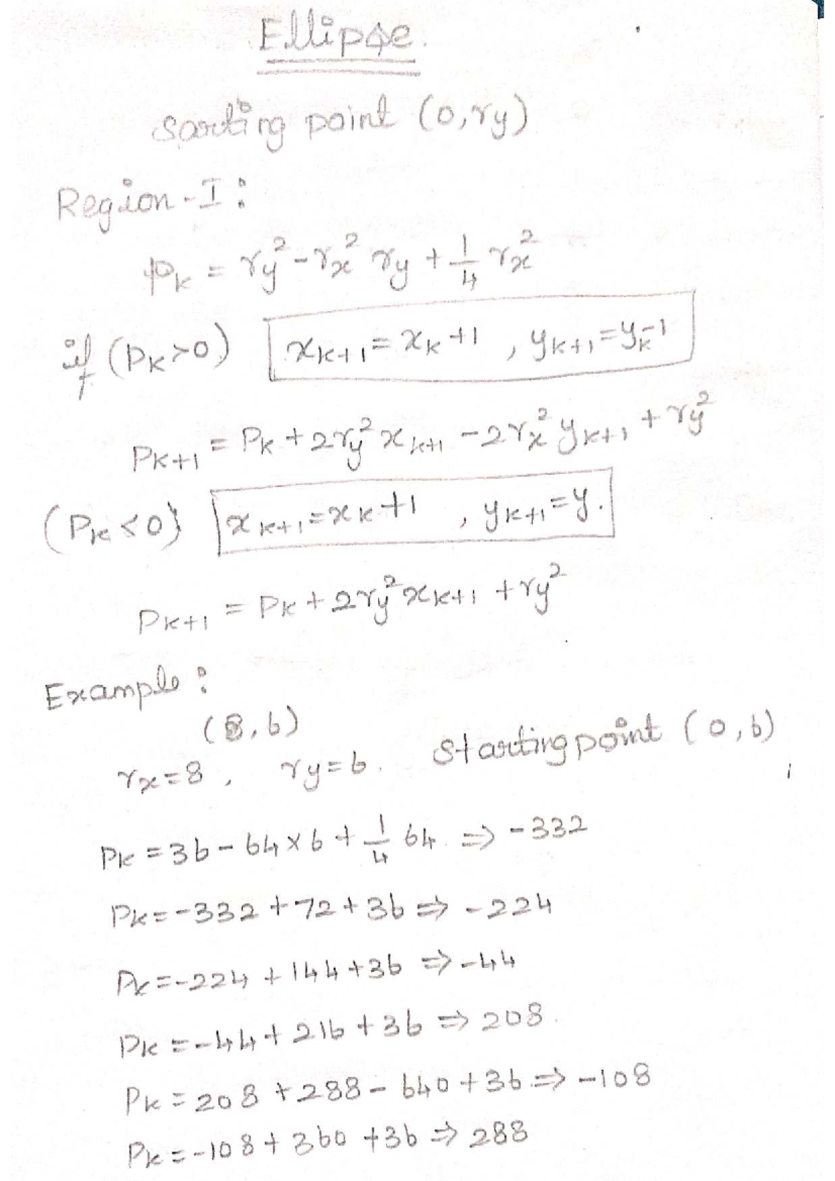 Ellipse - Easy Understanding of Regions and Points - Studocu