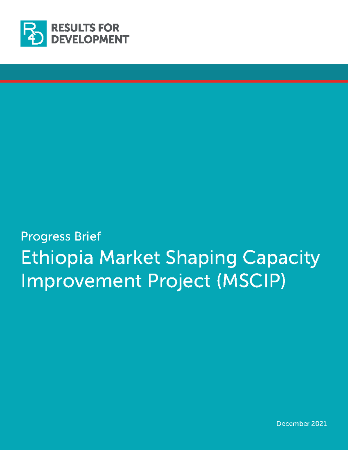 R4D MSCIP Project Update: Enhancing Market Shaping in Ethiopia - Studocu