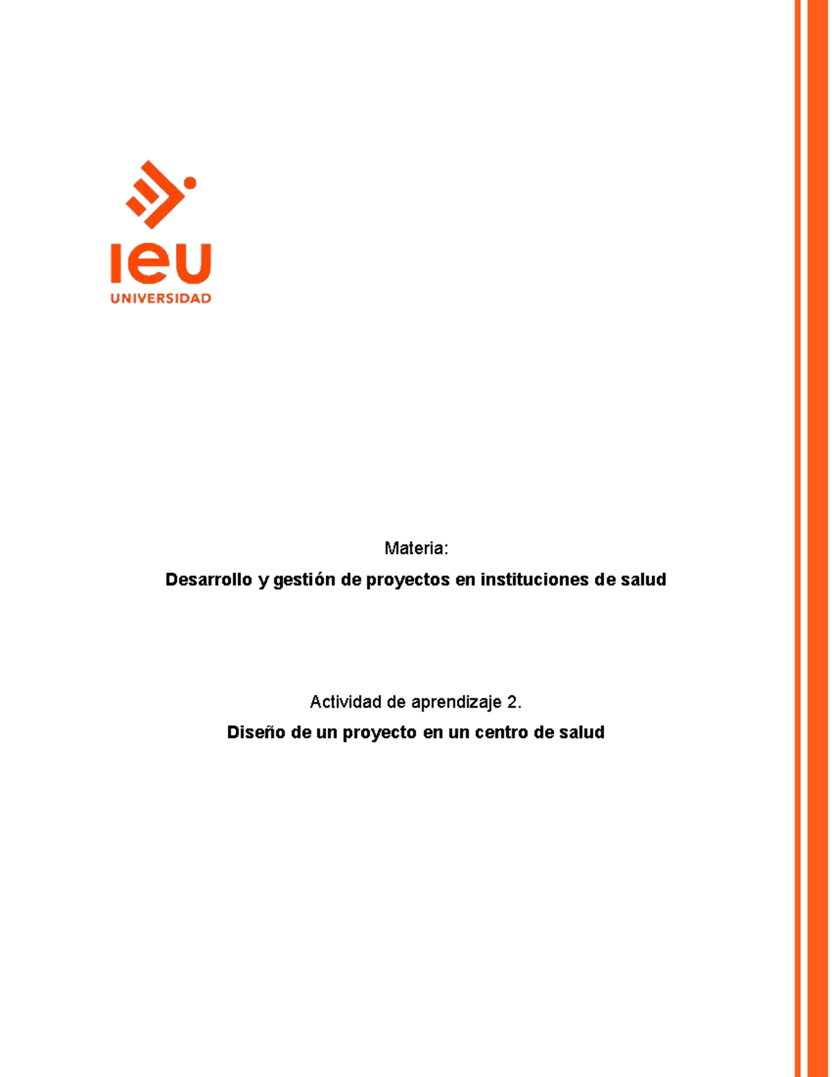 Actividad 2 Diseño De Proyecto Para Capacitación En Salud Studocu