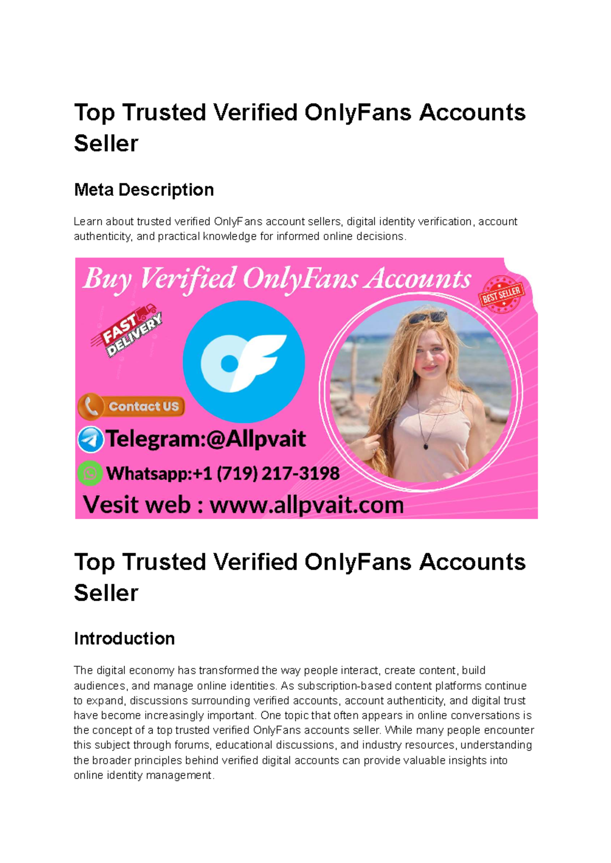 Top Trusted Verified OnlyFans Accounts: Understanding Digital ...