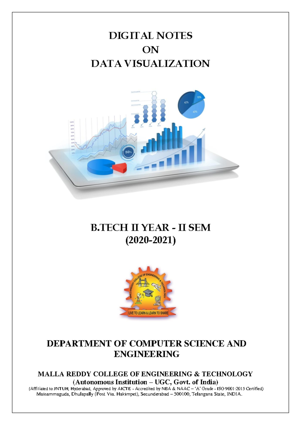 DATA Visualization Syllabus B II Year II Sem (R18) - Studocu