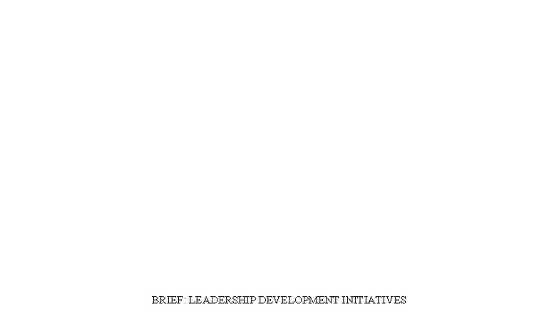 Leadership Development Initiatives: SNHU MBA 687 Brief by M. Sage - Studocu