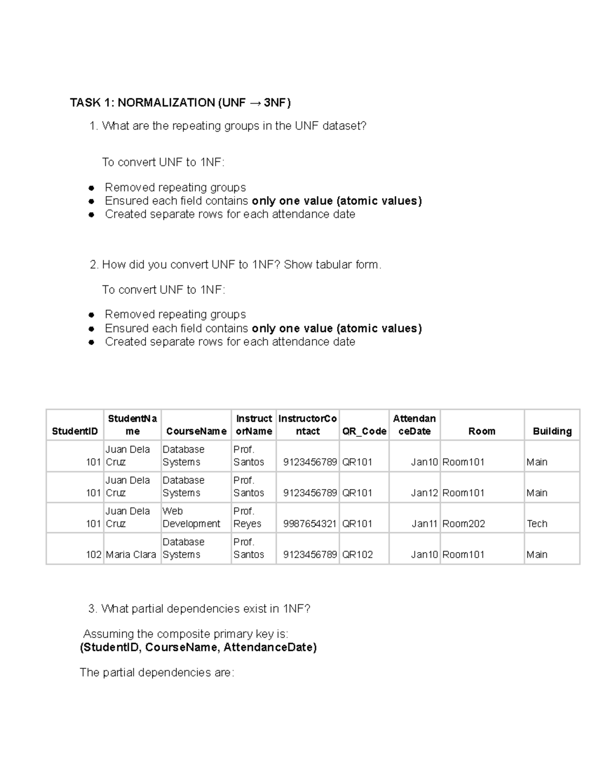 Finals Case Study: Normalization and ERD Design (UNF 3NF) - Studocu