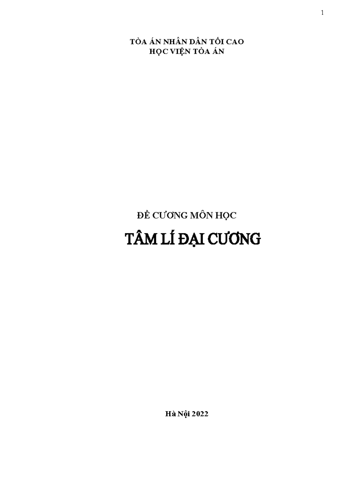Tâm Lý Học Cơ Bản - 2TC - Đề Cương Học Phần Tài Liệu Tham Khảo - Studocu