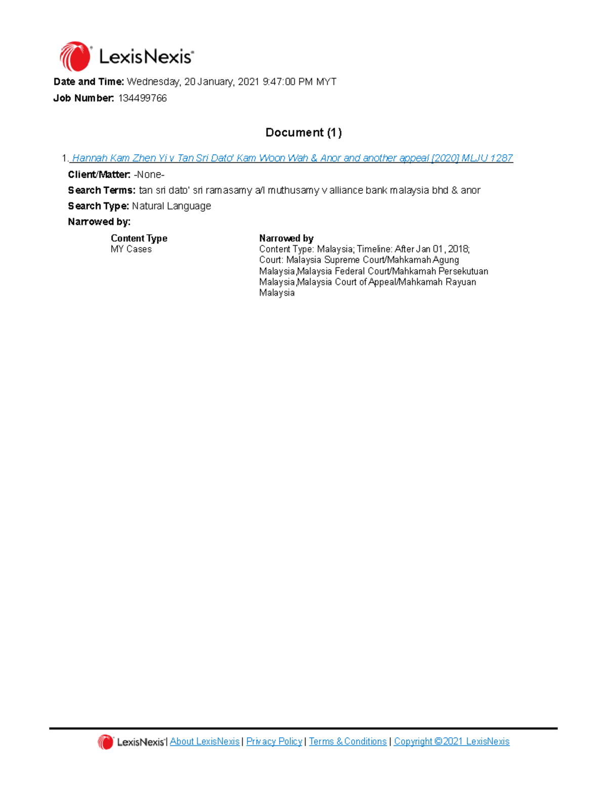 **Revised Title: Appeal Summary for Hannah Kam Zhen Yi v Tan Sri Dato ...