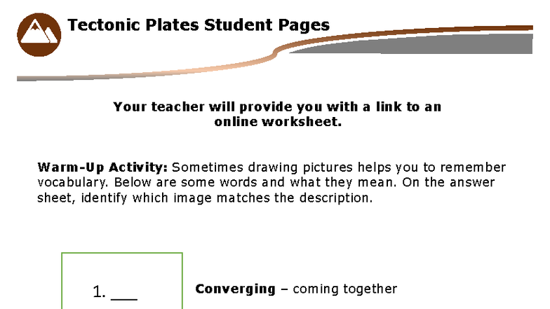 Plate Tectonics Student Pages (Daphne Poole) - Google Form Version ...