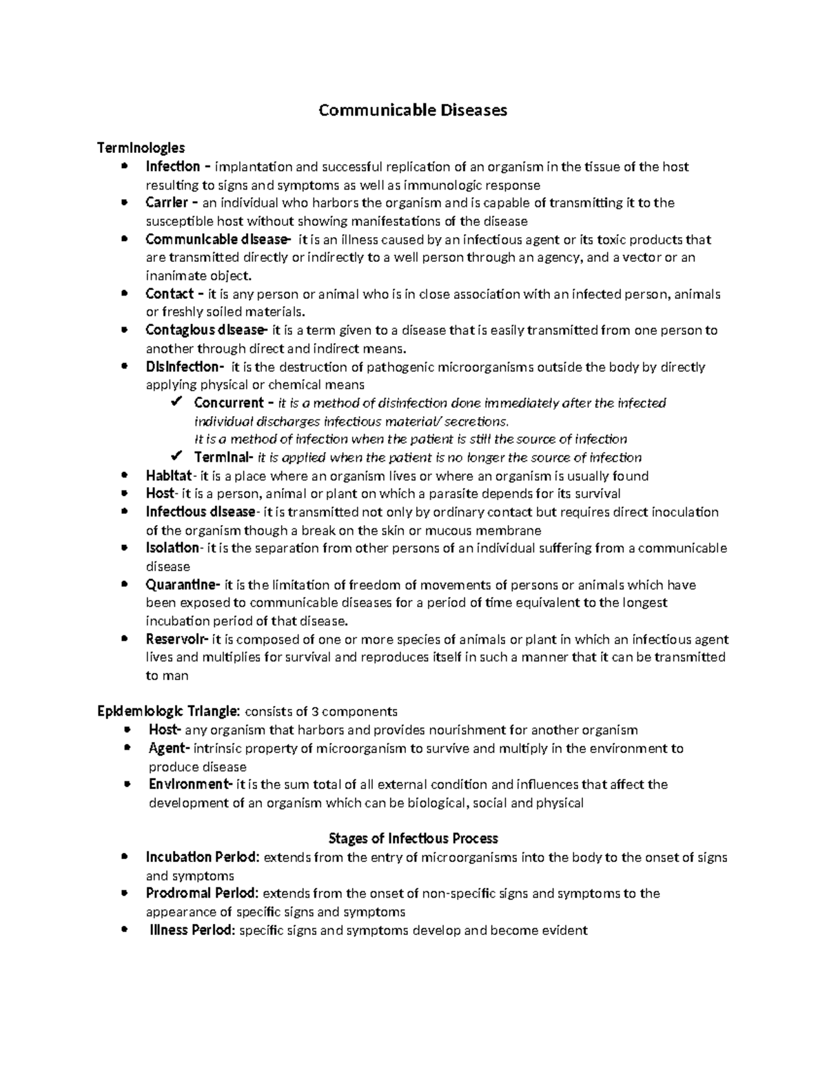 Prelim-Handout-4: Communicable Diseases Terminology and Control ...