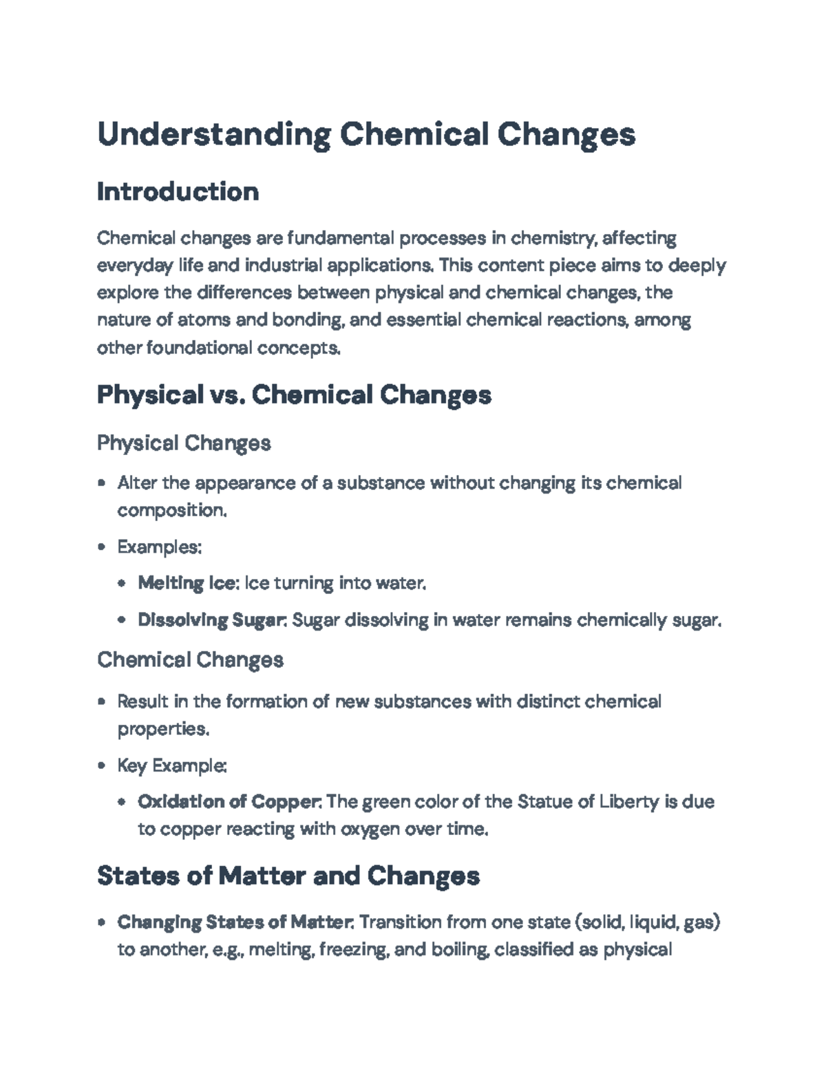 Understanding Chemical Changes: A Deep Dive into Chemistry Fundamentals ...