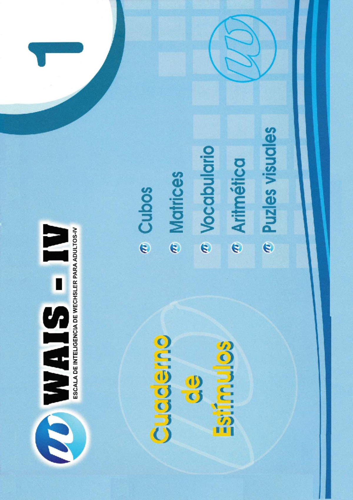 373234029 WAIS IV Cuaderno de Estimulos 1 Cubos Matrices Vocabulario ...