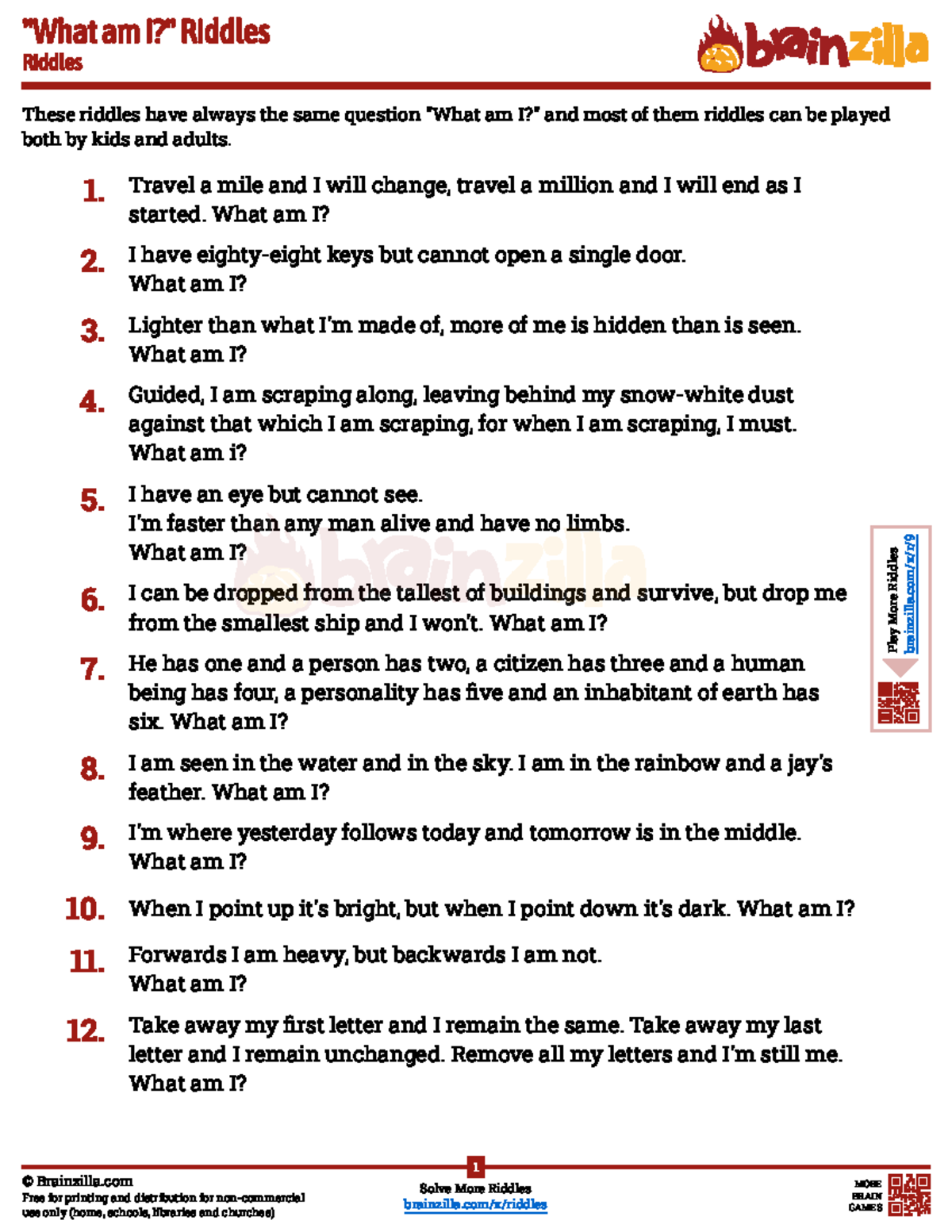 What Am I? Riddles Collection for Fun and Learning - Studocu