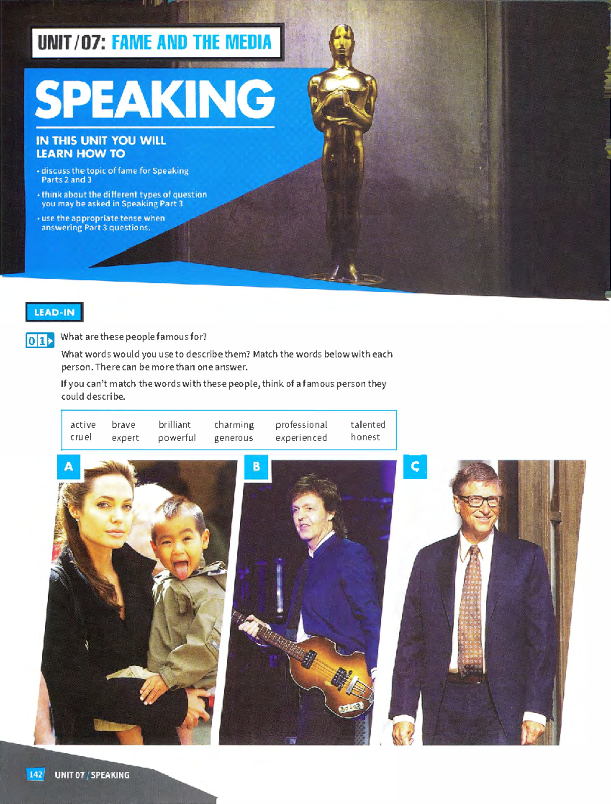 IELTS Level 1: Famous Personalities and Descriptive Words Matching ...