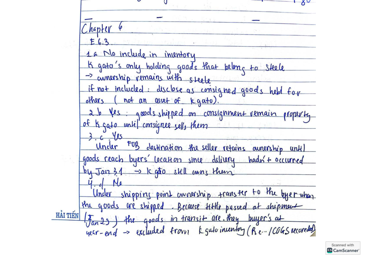 C6 2 - Chapter 6 Inventory Management and Costing Analysis - Studocu