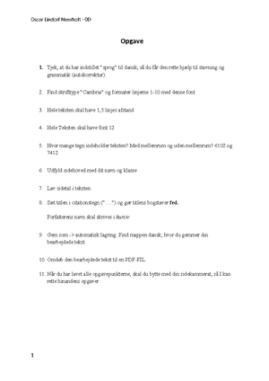 Analyse og fortolkning - Din disposition – de punkter, du skal omkring Det er det med grønt 1 ...