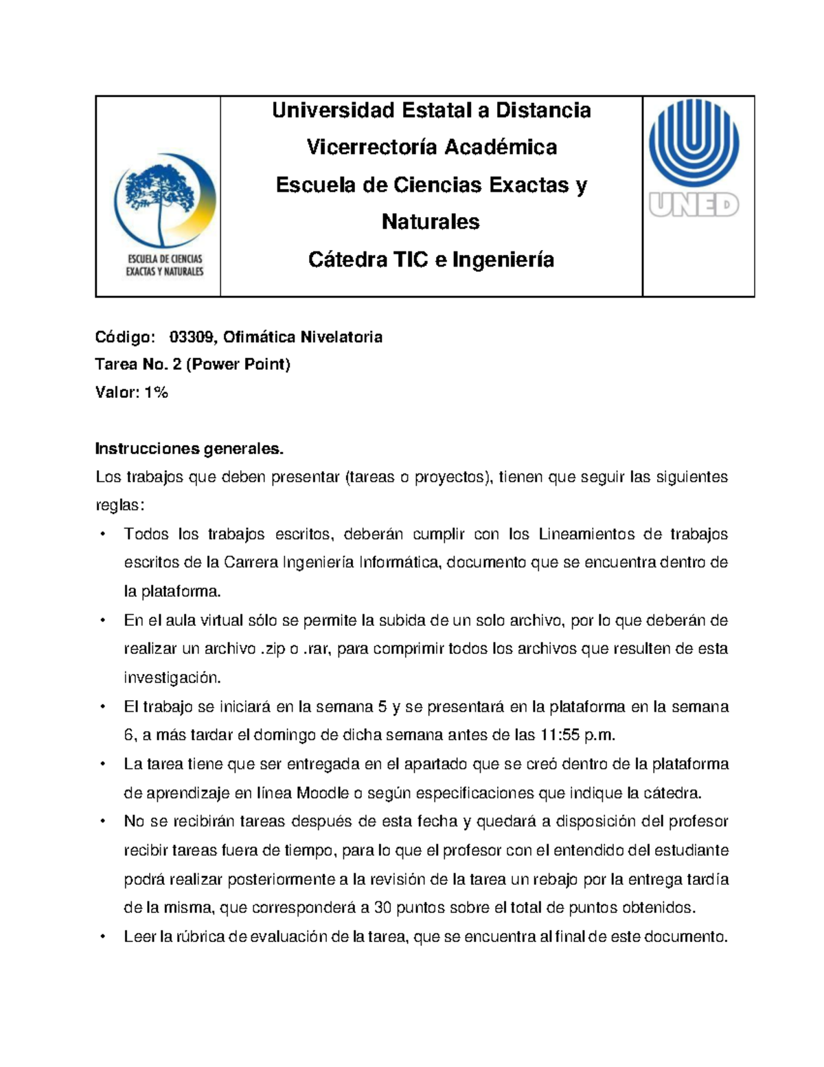 Tarea 2: Instrucciones para PowerPoint - Ofimática Nivelatoria 03309 ...