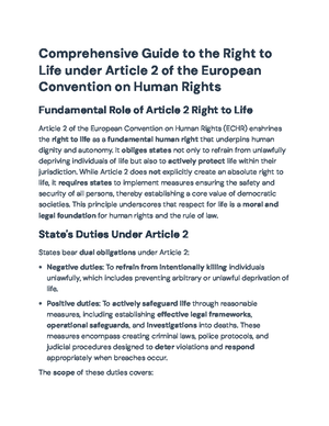 Article 3 ECHR: Understanding the Absolute Prohibition of Torture - Studocu